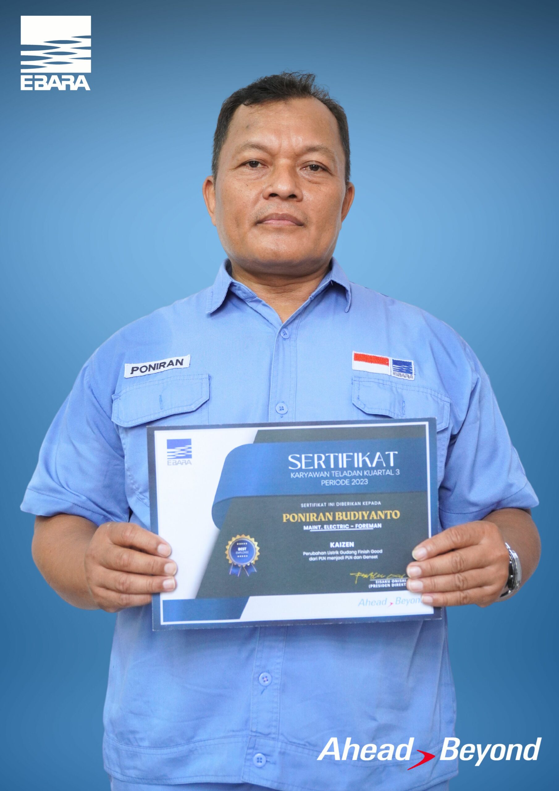 PTEI Employee Excellence Awards Q3 2023 - Ebara Indonesia